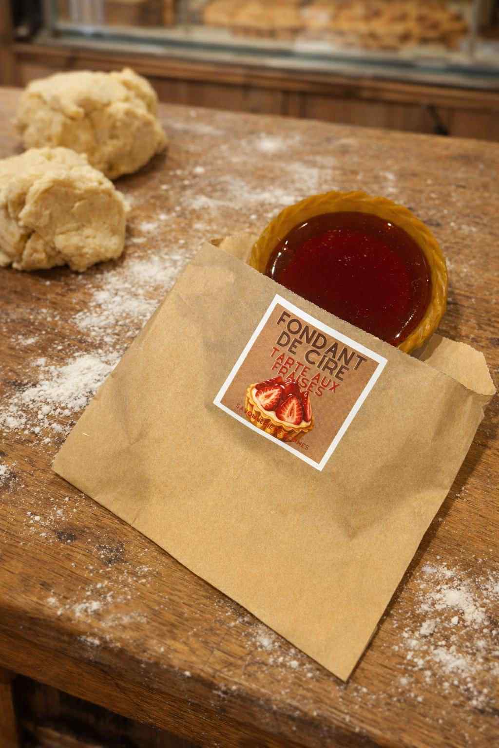 Fondant de cire tartelette fraise - Savonnerie de Bormes